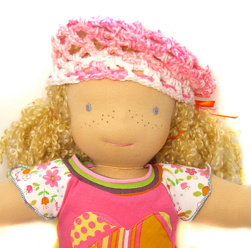 Ravelry: Doll Berood (Beret/Snood) Hat (for Waldorf Dolls) pattern by ...