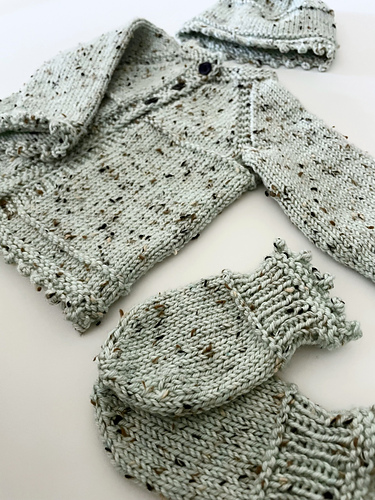 Ravelry: Picot Baby Cardigan, Hat and Mittens pattern by Sharyn Armstrong