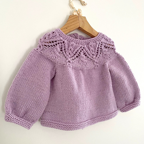 Ravelry: Lace Yoke Baby Cardigan pattern by Sharyn Armstrong