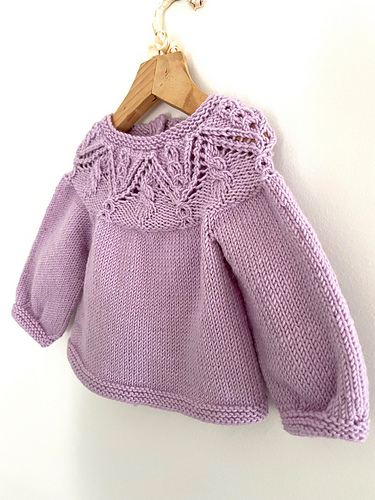 Ravelry: Lace Yoke Baby Cardigan pattern by Sharyn Armstrong