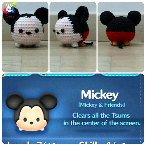 Ravelry: Mickey Tsum Tsum pattern by Ervinna Lee