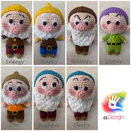Ravelry: Little Dwarfs amigurumi pattern by Ervinna Lee
