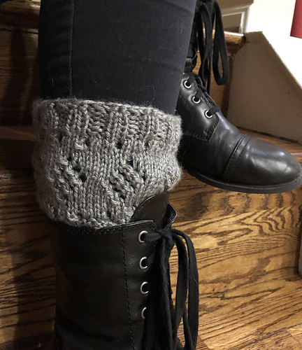 Ravelry: Diamond Lace Boot Toppers pattern by Sarah Dawn