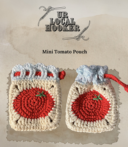 Ravelry: Mini Tomato Pouch pattern by Rachel Brockwell