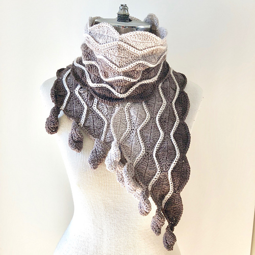 Ravelry: Elegant Leaves Scarf pattern by Valerie Baber