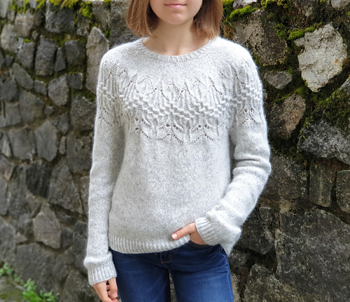 Just finished my Morse Code sweater! : r/knitting