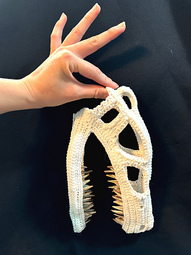 Ravelry: Clever Girl- Velociraptor Skull pattern by Veraquin
