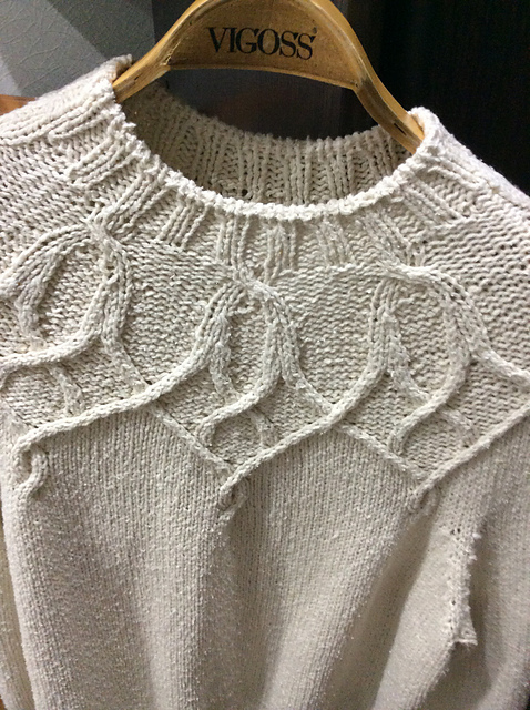 Ravelry: vikkyzm's Cabled Yoke Sweater