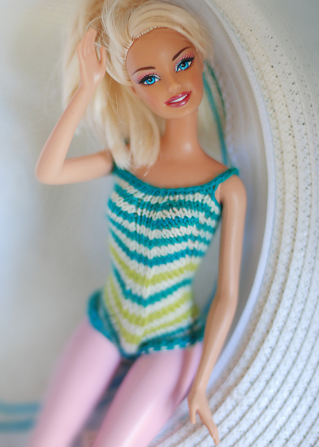 Ravelry: #0179 Striped Bathing Suit pattern by stickatillbarbie.se
