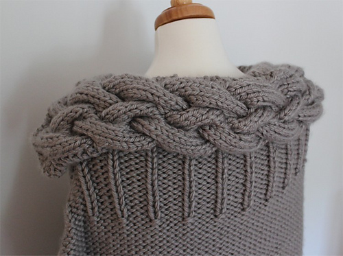 Ravelry: Cable Collared Cape pattern by Vanessa Cayton