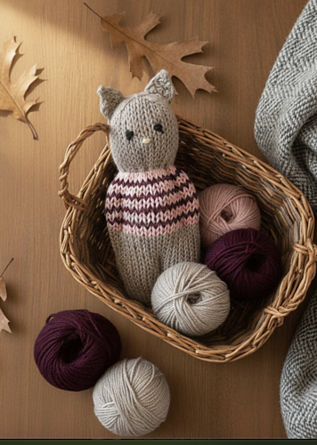 Ravelry: Beginner Mini Knitted Cat Kit pattern by we are knitters