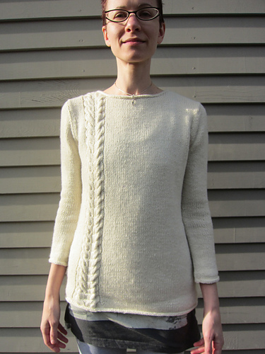Ravelry: Single Cable Pullover pattern by Ann Weaver