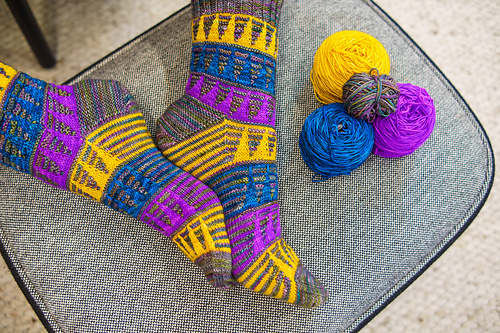 Ravelry: Painting Triangles Socks pattern by Stephen West
