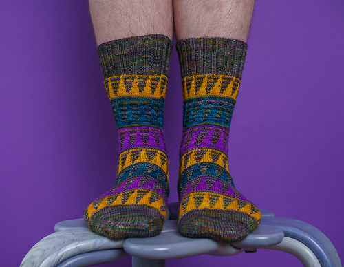 Ravelry: Painting Triangles Socks pattern by Stephen West