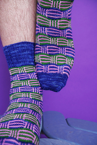 Ravelry: Striped Tiles Socks pattern by Stephen West