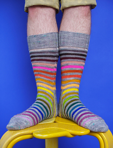Ravelry: Painting Rainbows Socks pattern by Stephen West