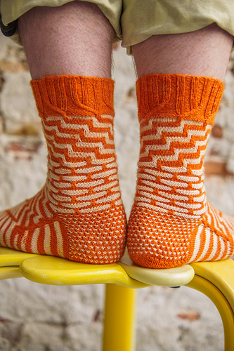 Ravelry: Contrast Blast Socks pattern by Stephen West