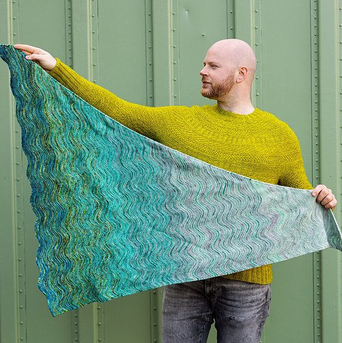 Ravelry: Faded Undulation Shawl pattern by Stephen West