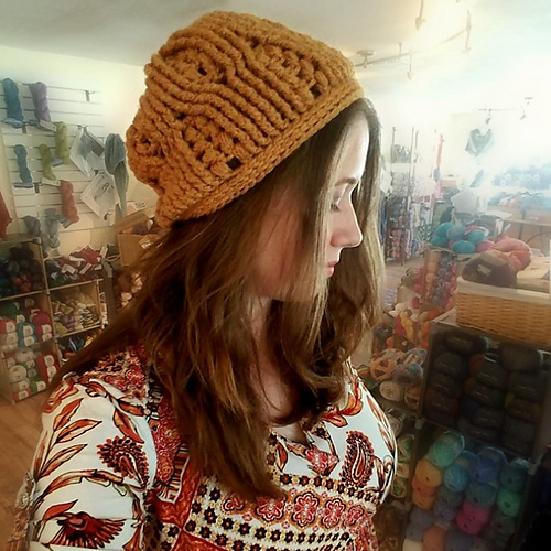 Ravelry: Wheat Stitch Hat messy bun & pony tail pattern by KFG