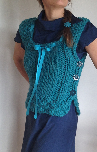 Ravelry: one vest - one piece pattern by Lone Eidseth