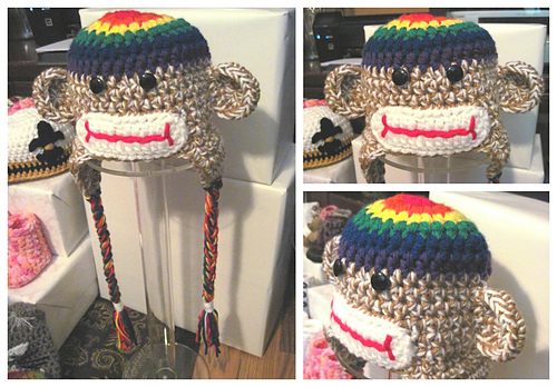 Ravelry: wiLDaBoUtCoLoR's RaiNBoW MoNKeY hAT