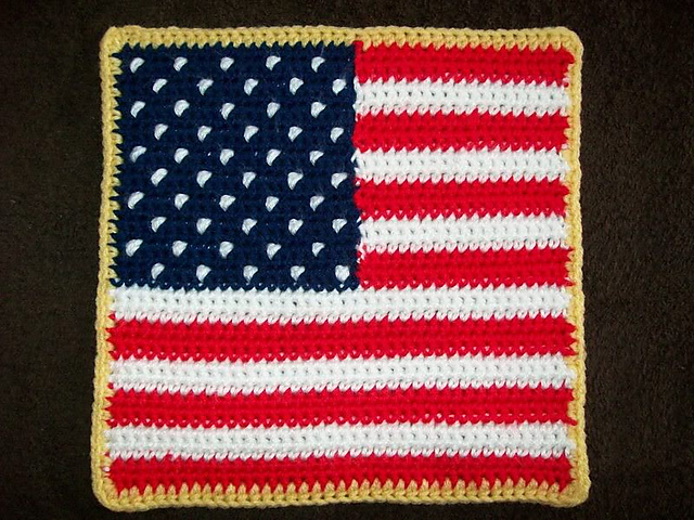 Ravelry: 10" American Flag Square pattern by a_stitchintime