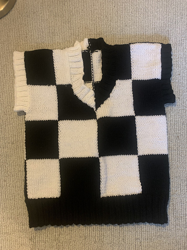 Ravelry: Wednesday Checkered Vest pattern by Wiam's Crafts