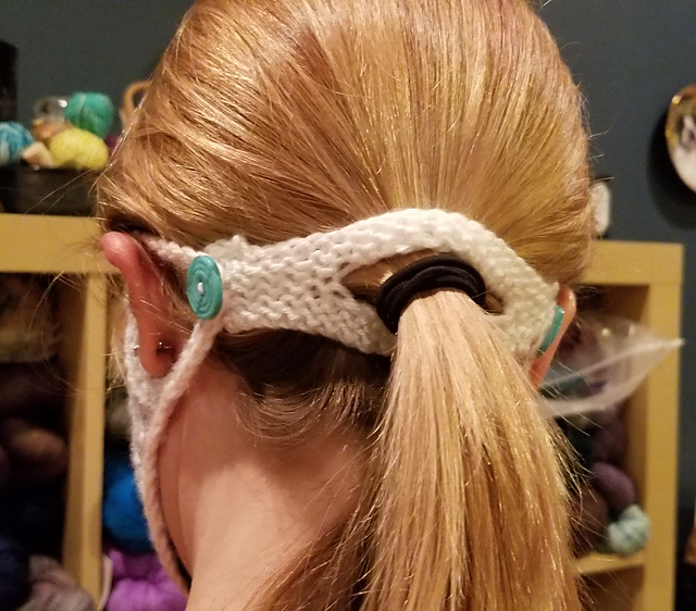 Ravelry: Face Mask Connector for Ponytailers pattern by Colleen Rummel