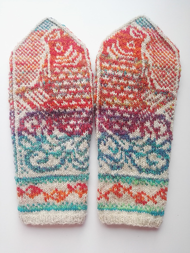 [FO] Double Fish Mittens : r/knitting