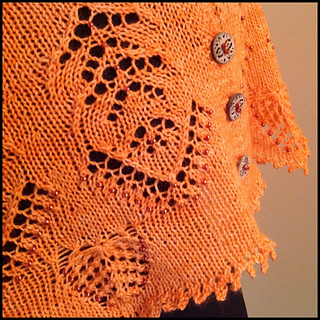 Ravelry: Knit2911's Thistle Shawl in mandarin