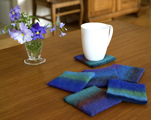Ravelry: Rothko Felted Coasters pattern by Patricia Hart