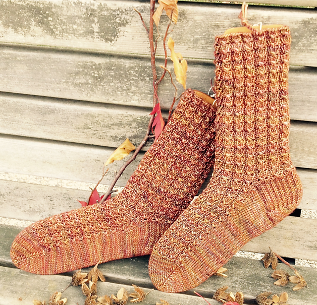Ravelry: Copper Beech Socks pattern by Nancy McGlynn