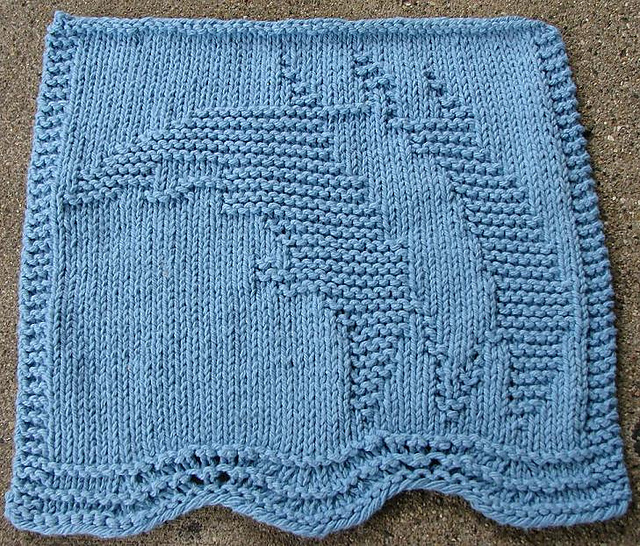 Ravelry: Diving Dolphins Dishcloth pattern by Whitney Webster