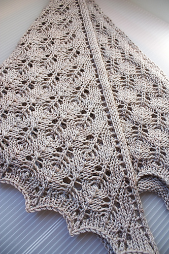 Ravelry: Fir Cone Triangular Shawl pattern by Fruitcake Knits