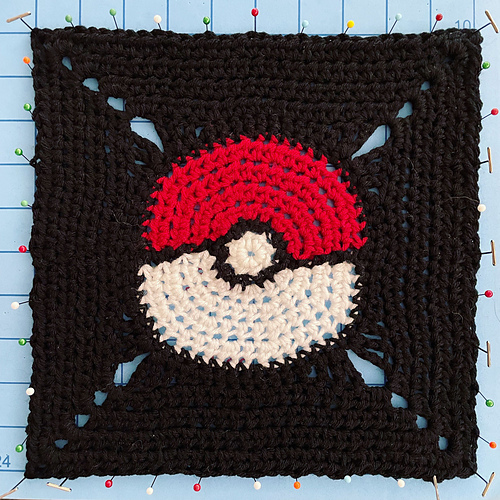 Ravelry: Pokeball Granny Square Cardigan pattern by Samantha Chalk