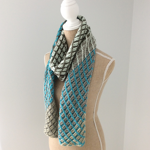 Ravelry: Radiant Gradient Bias Scarf pattern by Susan Ashcroft