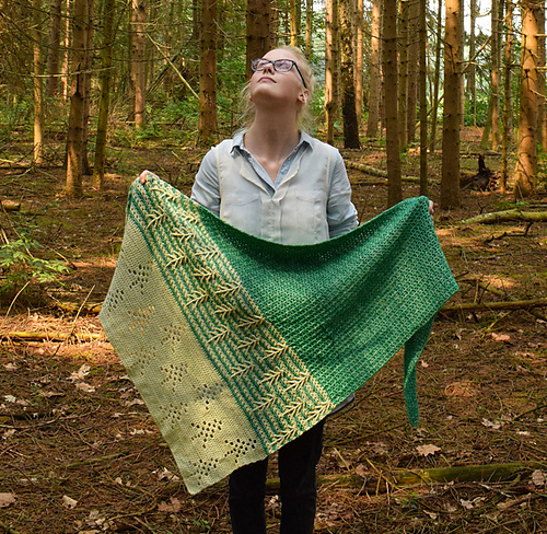 Ravelry: History of Trees Shawl pattern by Christina Hadderingh