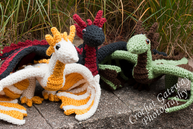 Ravelry: Triplet Dragons pattern by Crochet Gateway
