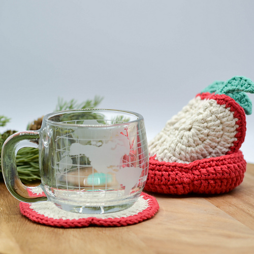 Ravelry: Apple Slices Coaster Set pattern by Nora Xu