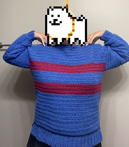 Ravelry: Undertale Frisk Sweater pattern by Gray Hutchison