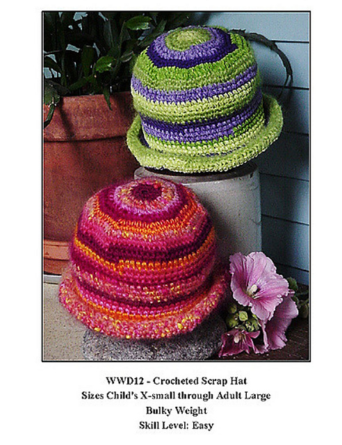 Ravelry: Bulky Crochet Scrap Hat pattern by Cathy Pipinich