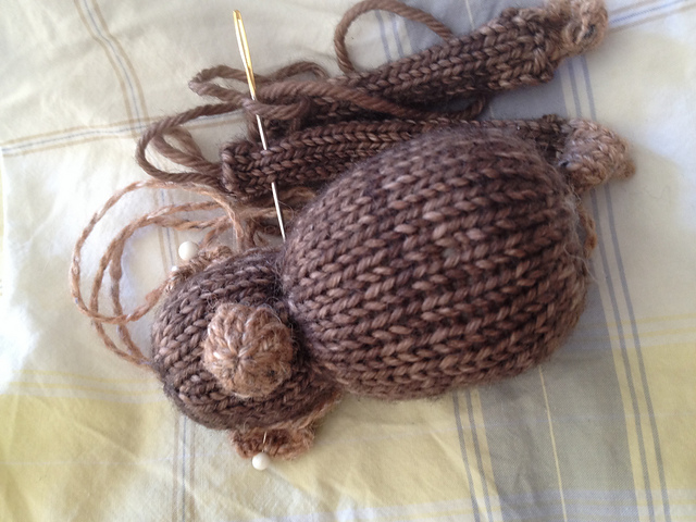 Ravelry: yarncycle's class clown/mad(tosh) monkey (stash yarn)