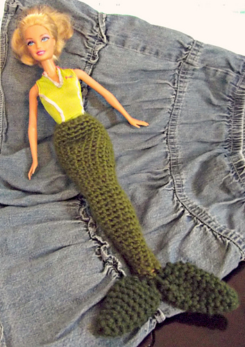 Ravelry: Barbie Mermaid Tail pattern by Claire Olivia Golden