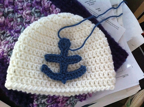Ravelry: No-Cut Anchor Applique pattern by Nanette Cornish