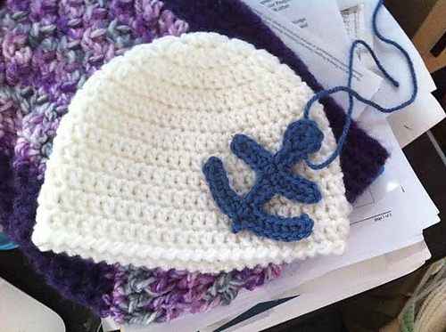 Ravelry: No-Cut Anchor Applique pattern by Nanette Cornish