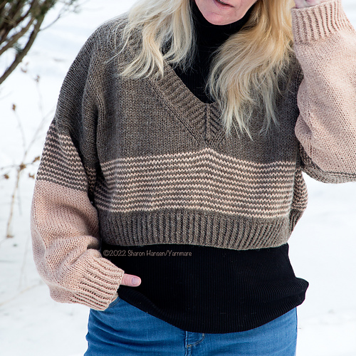 Ravelry: Well Worn Cropped Sweater pattern by Sharon Hansen