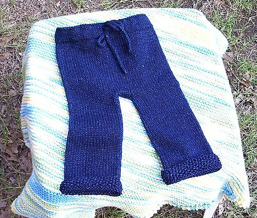 Ravelry: Baby's Denim Drawstring Pants pattern by Joelle Hoverson