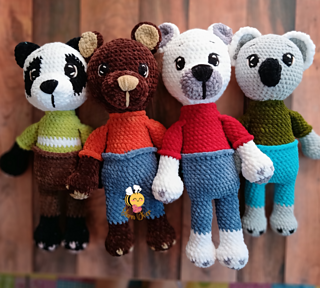 Ravelry: 4in1 Bear Buddies amigurumi pattern by Yarn over with Natasha ...