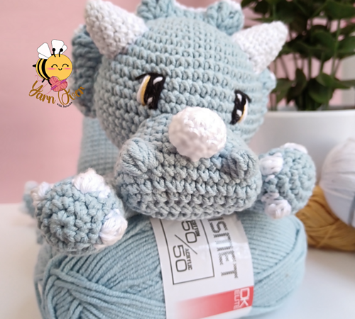 Ravelry: cuddle me triceratops toy pattern by Yarn over with Natasha Smuts