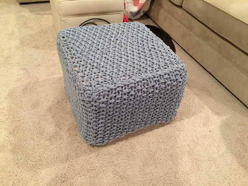 Ravelry: #01 Seed Stitch Ottoman Cover pattern by Vogue Knitting